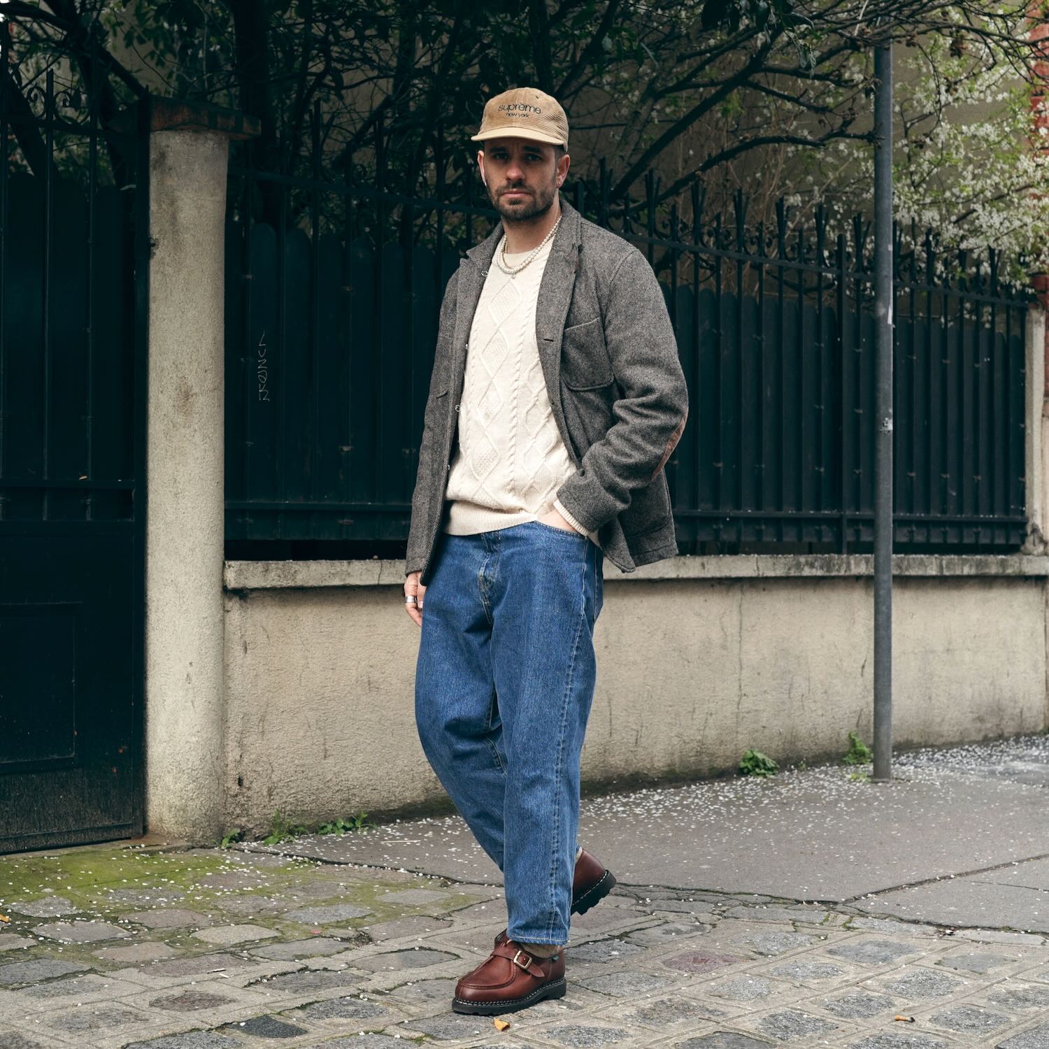 look hivernal avec des paraboot michael brode (modèle à boucles)